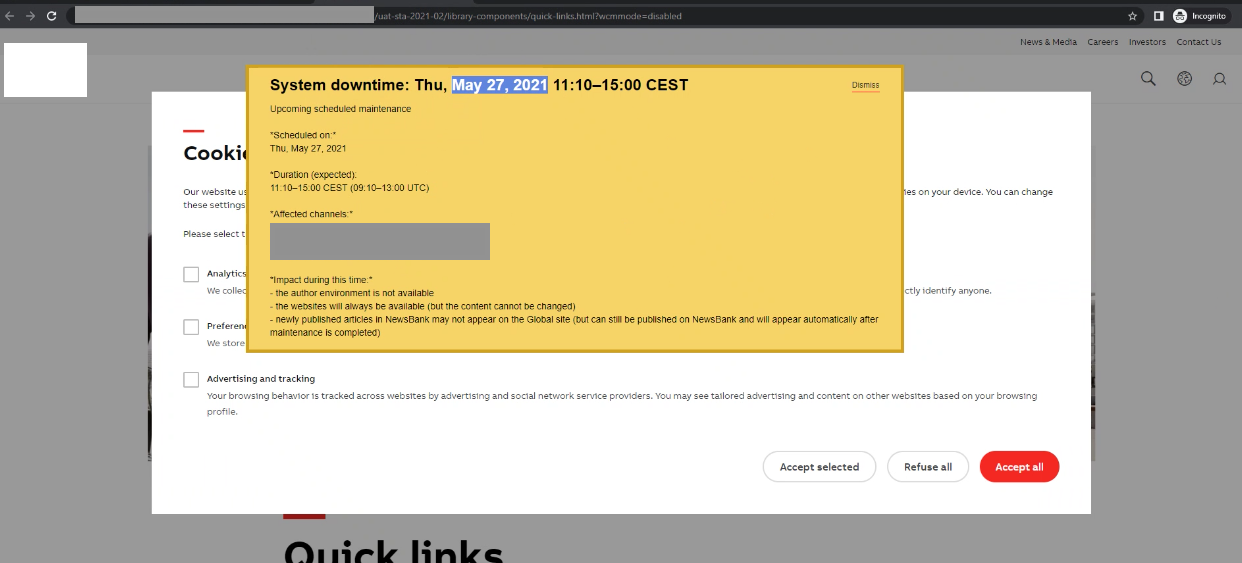 System Notifications not working with a pathnotfoundexception - unified console aemasacs · Issue ...