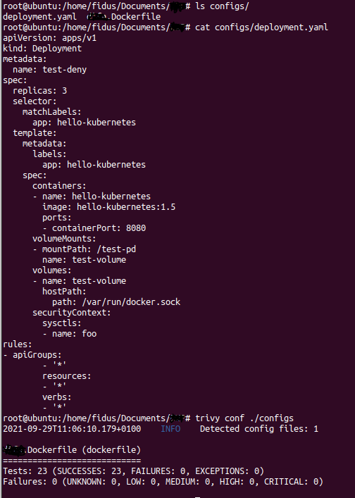 Issue Detecting Config Files · Issue 1257 · Aquasecurity Trivy · Github
