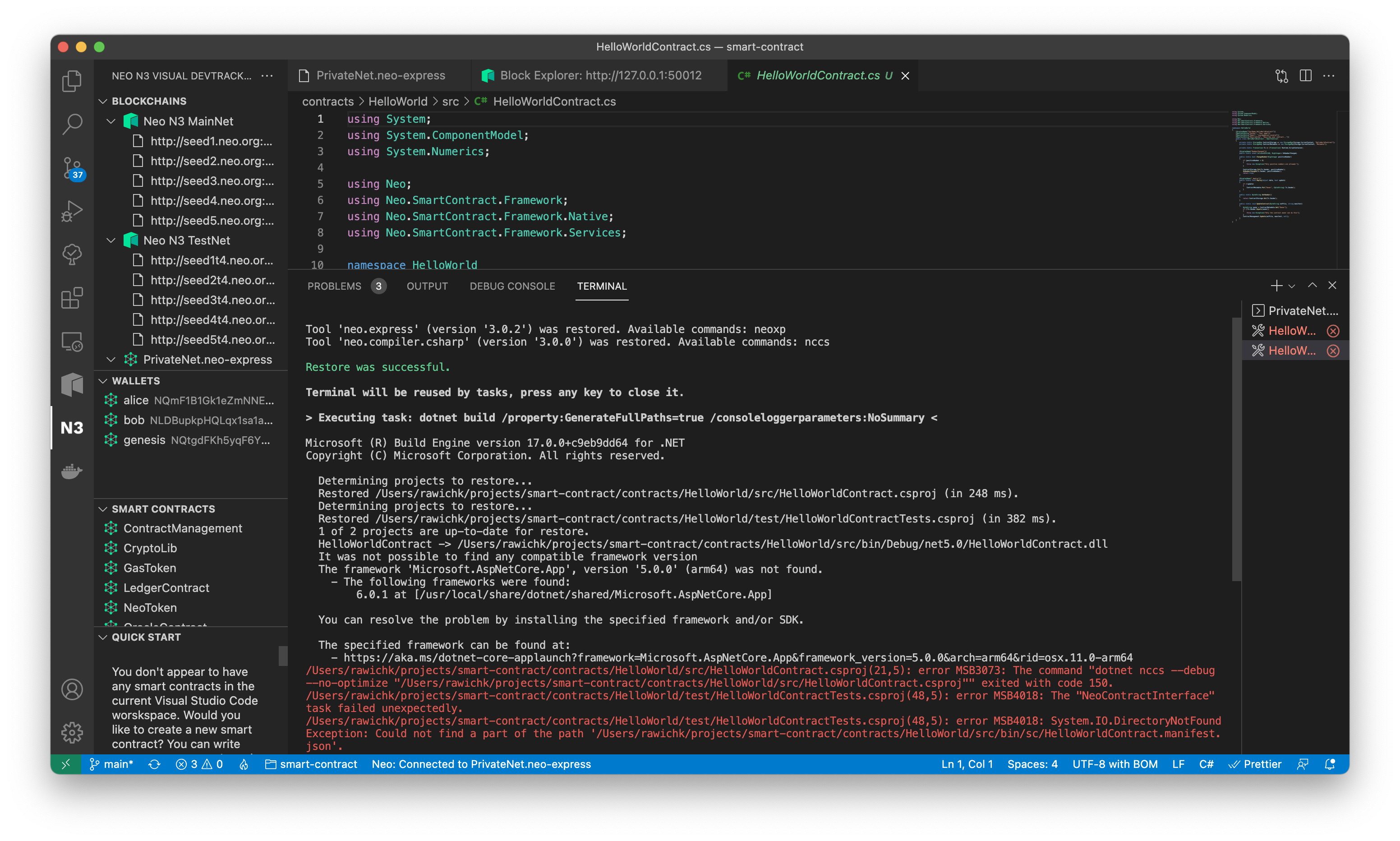 neo.compiler.csharp using dotnet 5.0 which is incompatible with mac m1 chip · Issue #716 · neo ...