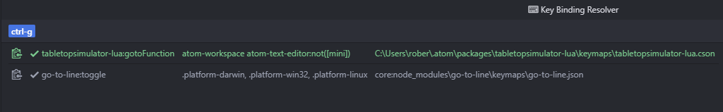 ctrl-g conflicts with go-to-line shortcut · Issue #99 · Berserk-Games/atom-tabletopsimulator-lua ...