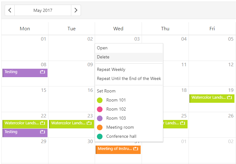 Scheduler - Context Menu · Issue #3373 · DevExpress/DevExtreme · GitHub