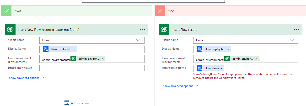[CoE Starter Kit - BUG] Admin | Sync Template v3 (Flows) - Insert New Flow record actions ...