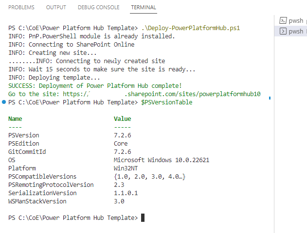 [Power Platform Hub] Deployment fails with Method not found (Invoke-PnPSiteTemplate) · Issue ...