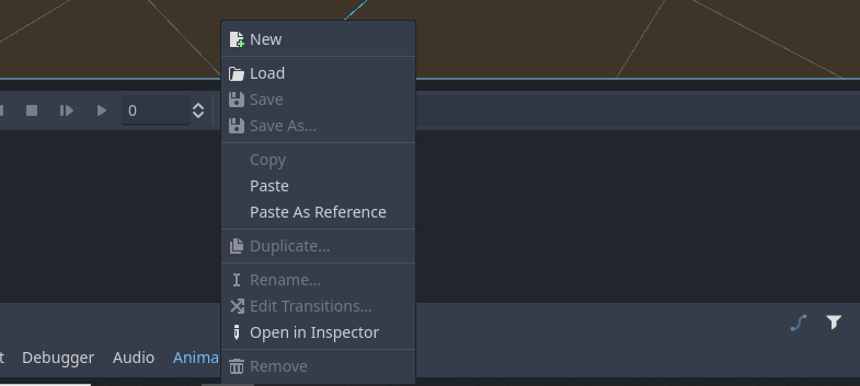 AnimationPlayer missing "copy animation" and "paste animation" from initial menu · Issue #60848 ...