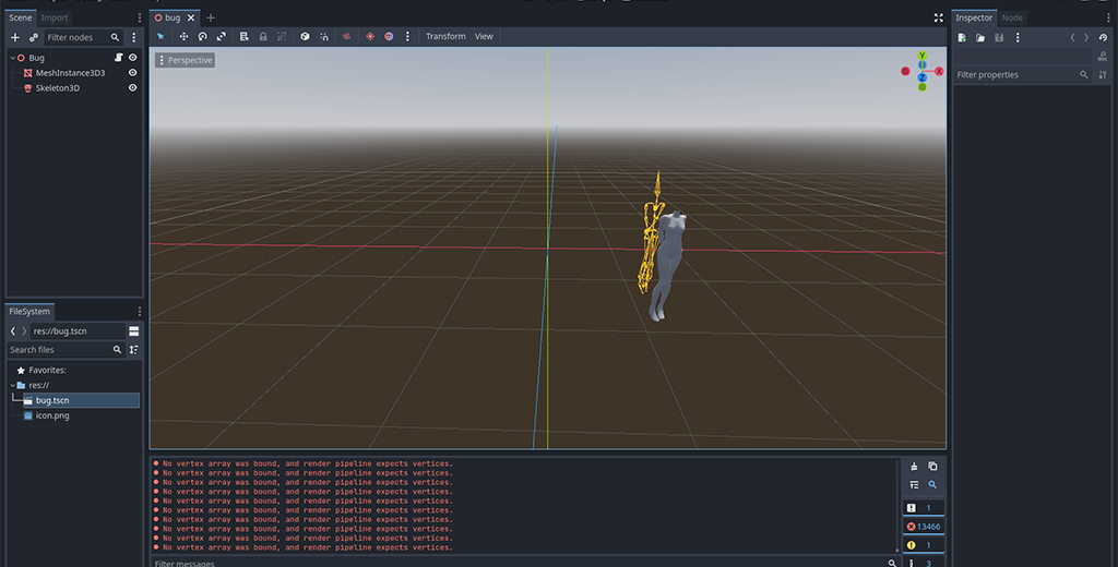 No vertex array was bound and render pipeline expects vertices after using meshDataTool to edit ...