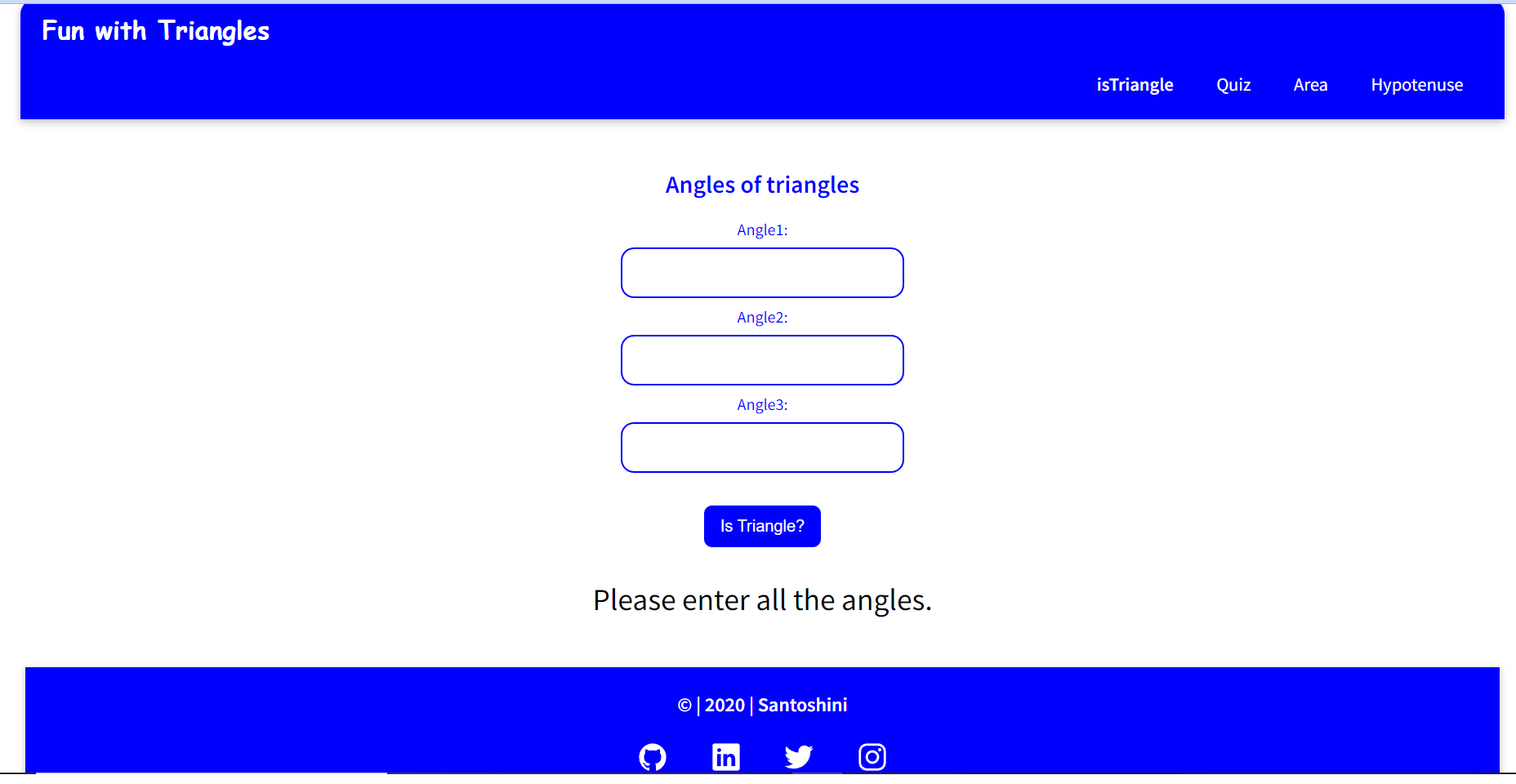 GitHub - santoshinij7/Fun-with-Triangles: A fun quiz about Triangles