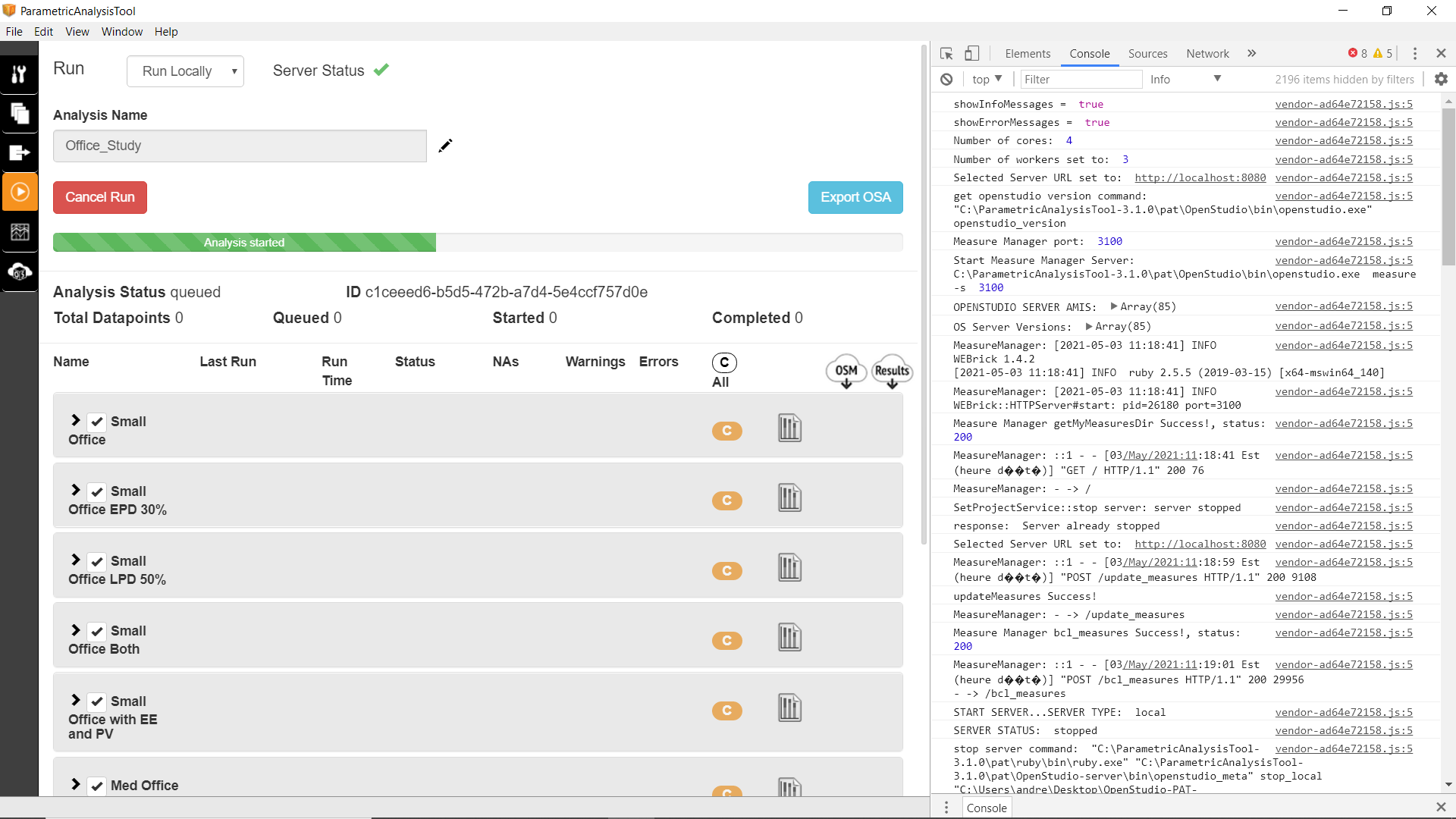 PAT runs forever · Issue #180 · NREL/OpenStudio-PAT · GitHub