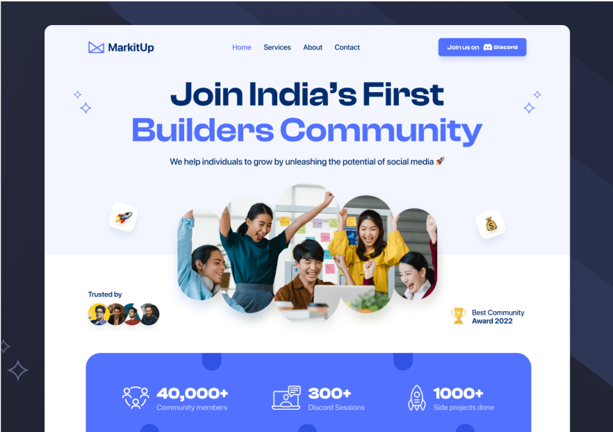 GitHub - prantikseal/Community-UI-Design: Community UI design using ...