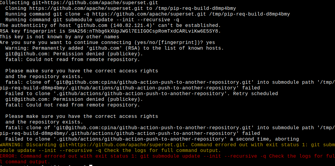 failed pip3 install git+https://github.com/apache/superset.git --upgrade · Issue #14325 · apache ...