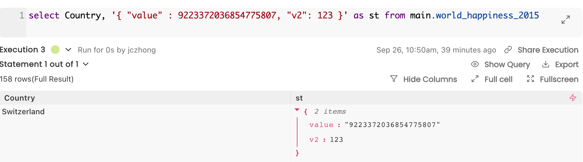 fix: parse big nubmers in json by jczhong84 · Pull Request #1018 · pinterest/querybook · GitHub