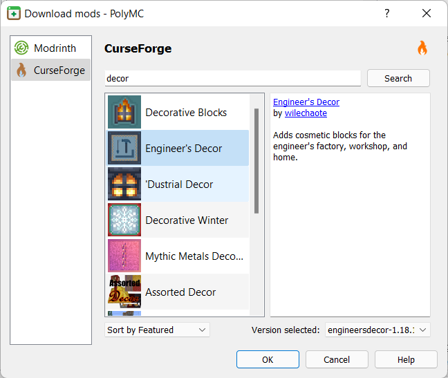 CurseForge mod downloader is unable to find several mods · Issue #196 · PolyMC/PolyMC · GitHub