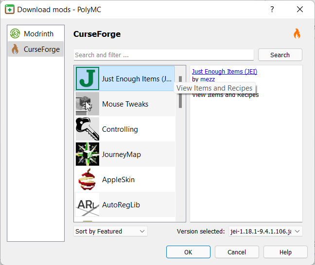 CurseForge mod downloader is unable to find several mods · Issue #196 · PolyMC/PolyMC · GitHub