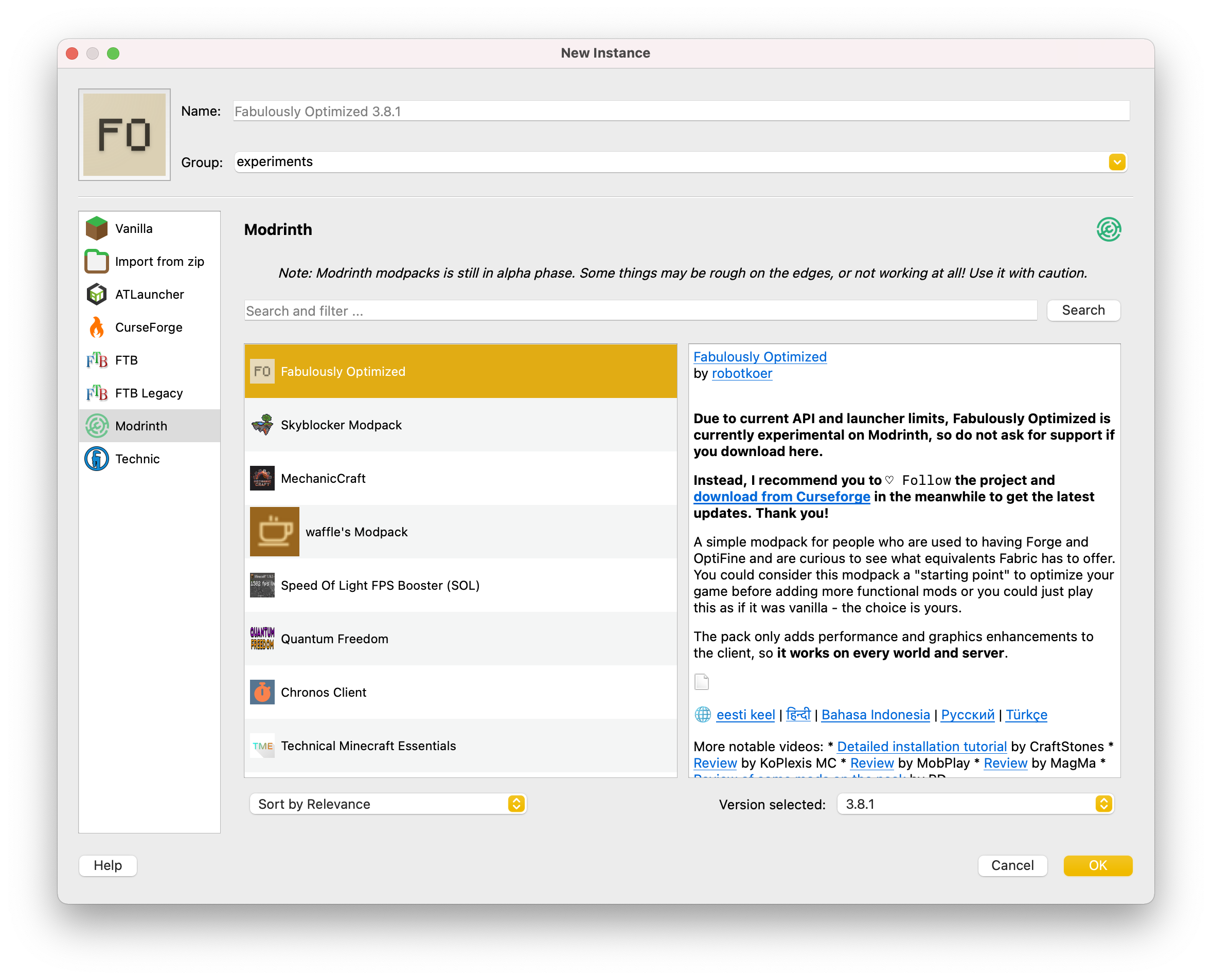 Initial Modrinth modpack support by Scrumplex · Pull Request #565 · PolyMC/PolyMC · GitHub