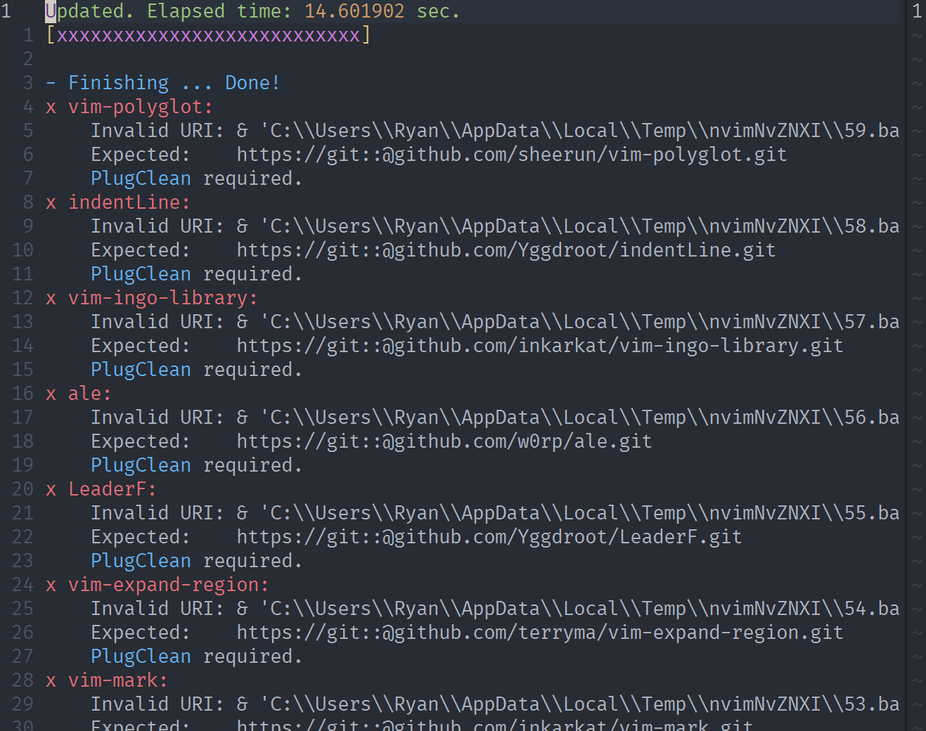 Invalid URI after PlugUpdate, what happens? · Issue #876 · junegunn/vim-plug · GitHub