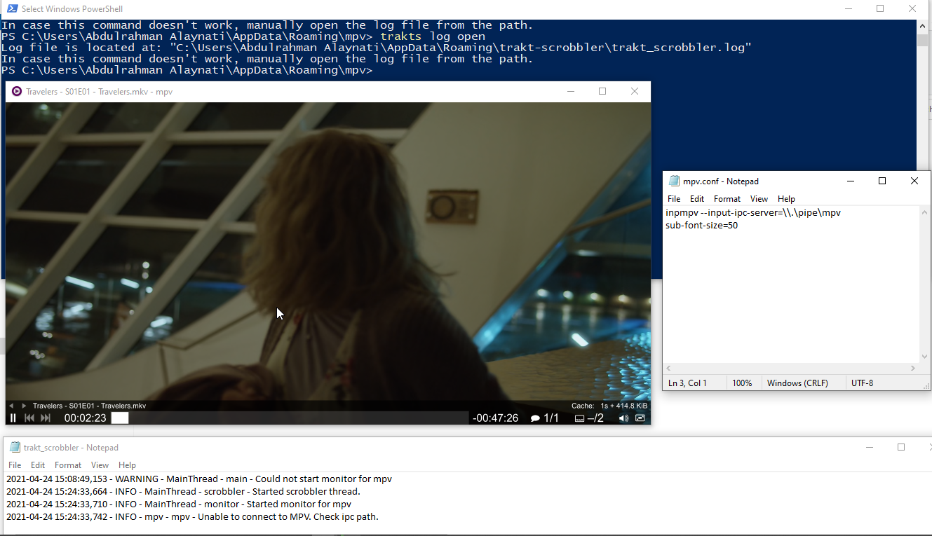 MPV - Just can't seem to get this to work (Windows) · Issue #119 · iamkroot/trakt-scrobbler · GitHub