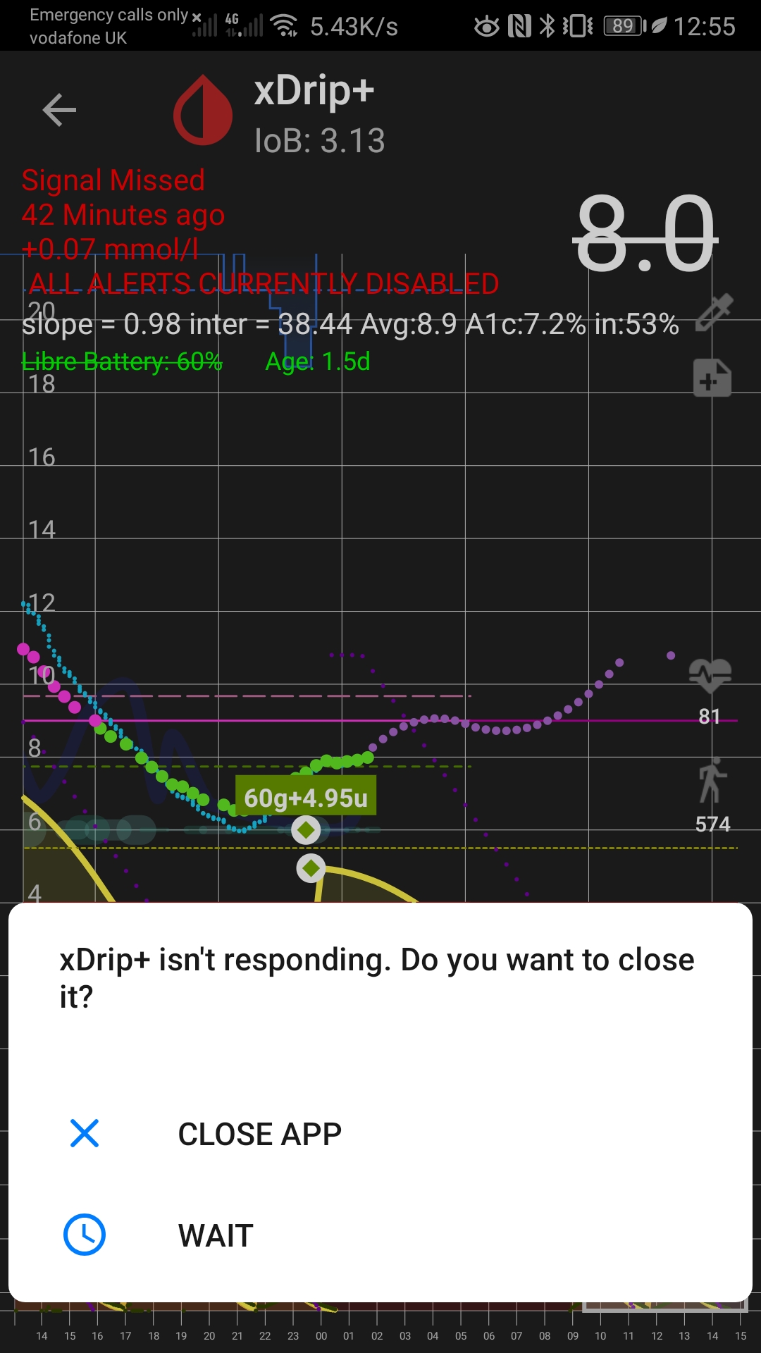 Performance issues "xDrip+ isn't responding. Do you want to close it ...