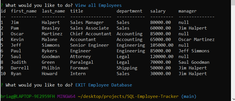 GitHub - BriagasD98/SQL-Employee-Tracker