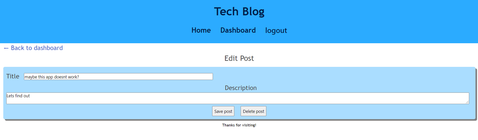 GitHub - BriagasD98/TechBlog: A Social Media application where users ...