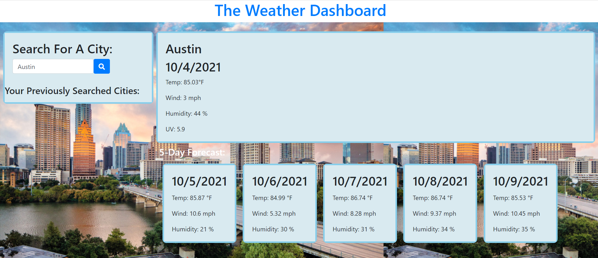 GitHub - BriagasD98/WeatherDashboard