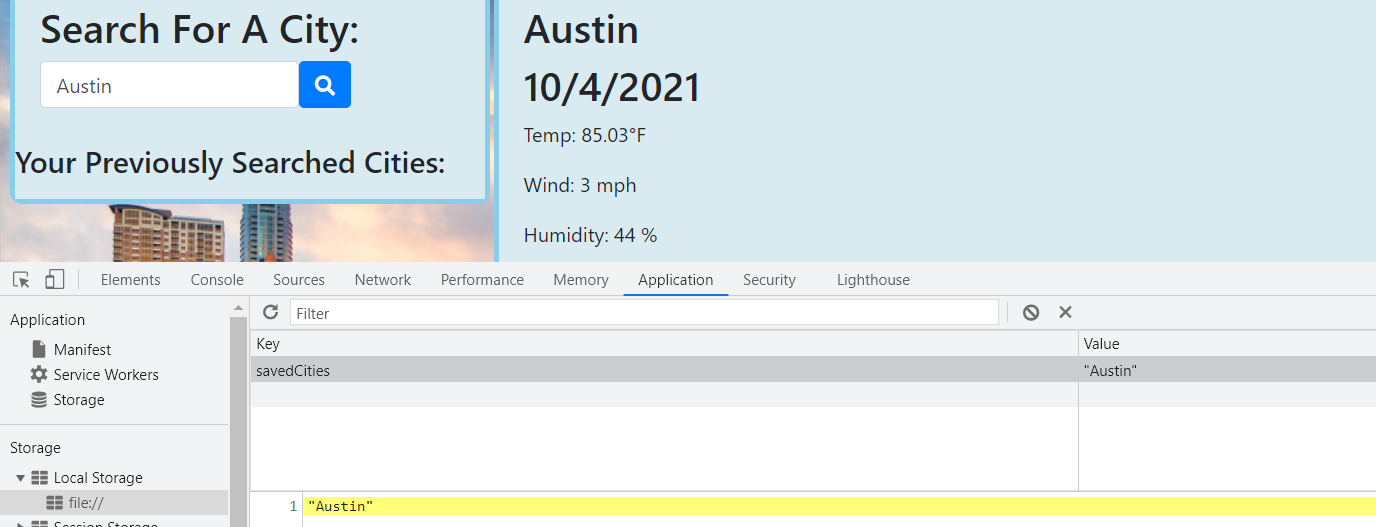 GitHub - BriagasD98/WeatherDashboard