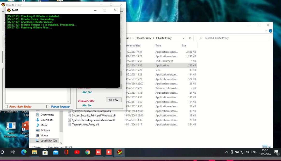 Setup Hisuite Proxy Crashed! The filename, directory name, or volume ...