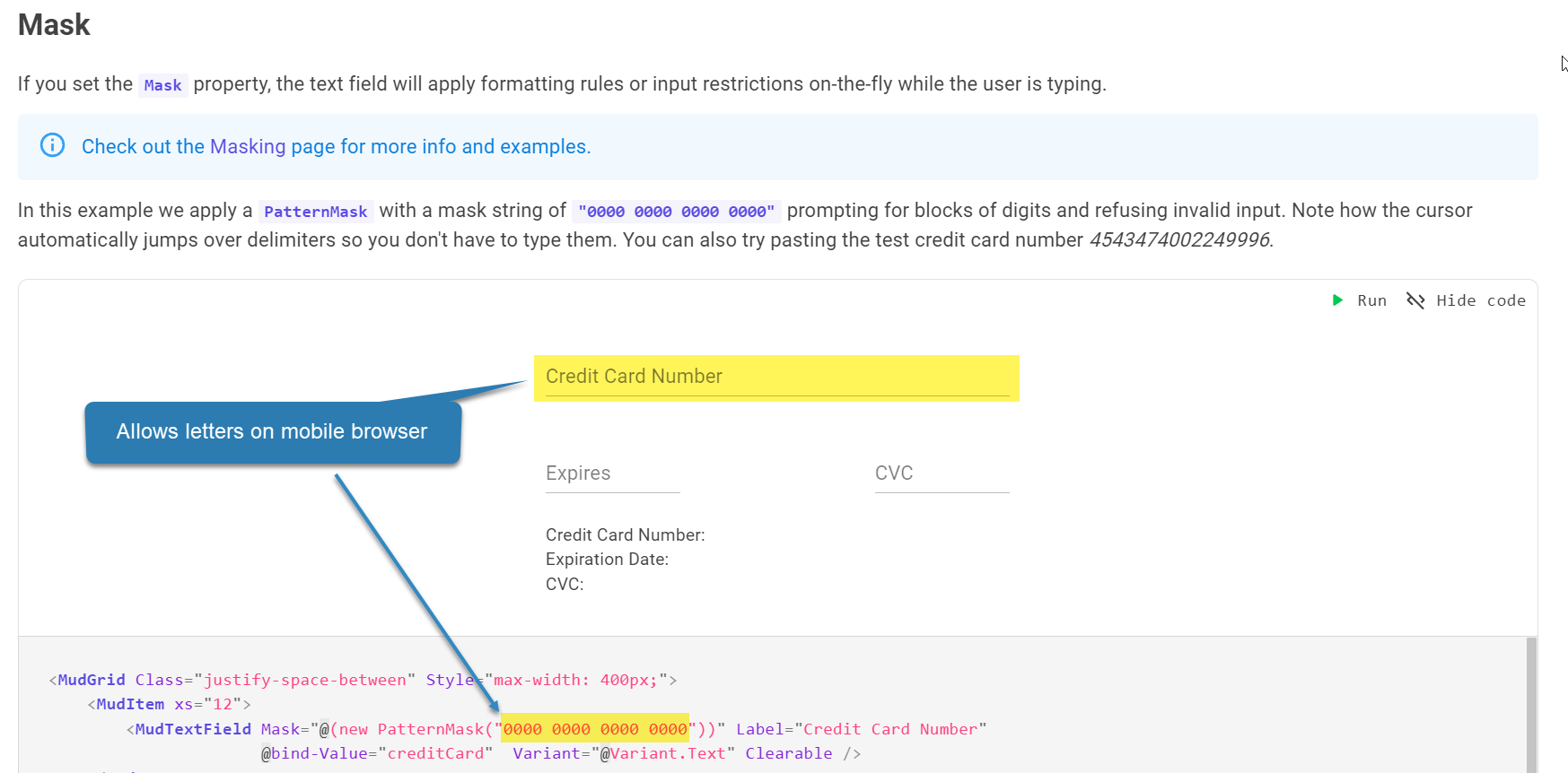 Input Masks Not Working as expected on mobile Chrome Browser (Galaxy S20: Android v12 ...