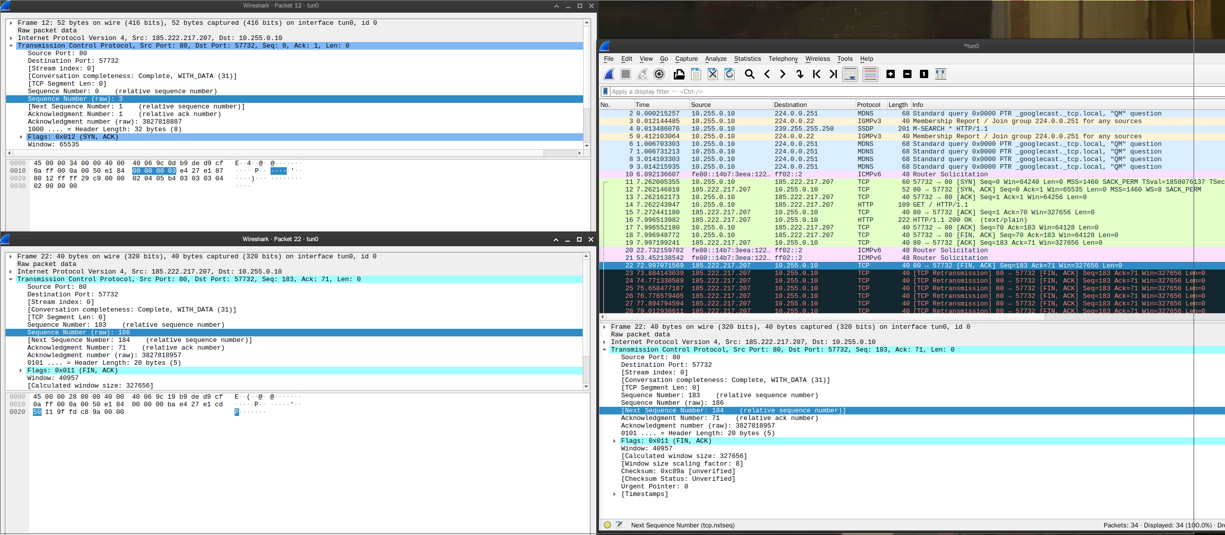 TCP connection on TUN interface can not be terminated properly · Issue ...