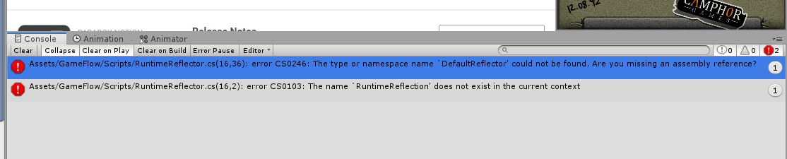 2019.1 DefaultReflector could not be found · Issue #102 · evasiongames/gameflow · GitHub