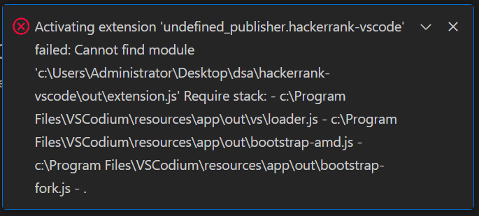 Extension Activation Failure due to Different Path in VSCodium · Issue #2 · Suyash-Purwar ...