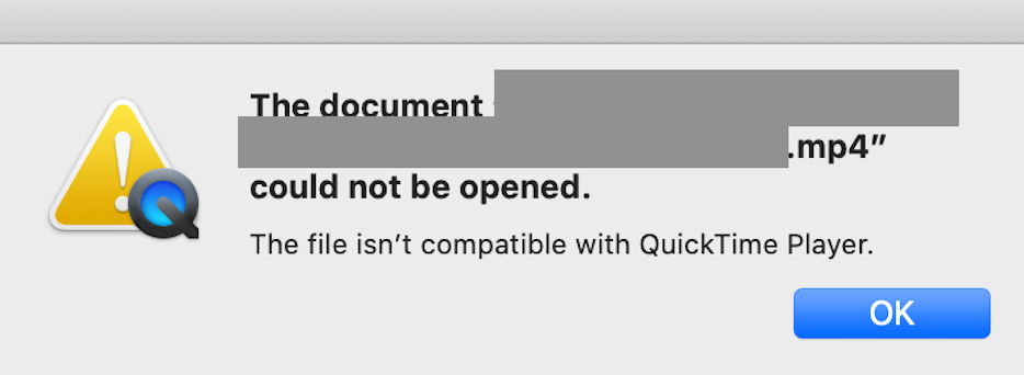 Unable to play downloaded video using QuickTime Player on macOS. Video ...