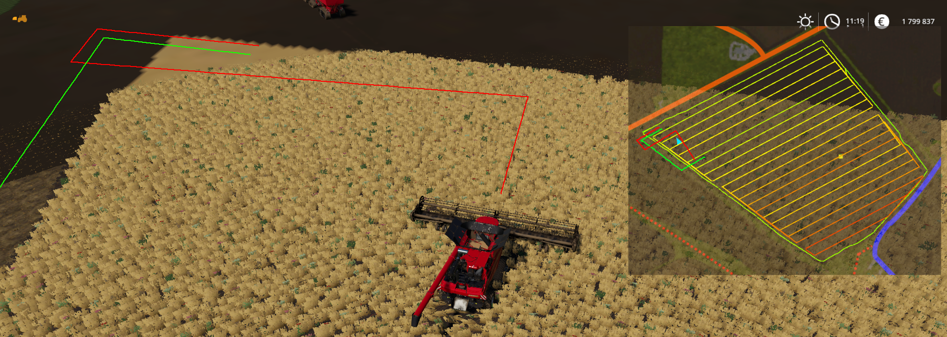 Racetrack mode uses wide turn with corner avoidance between rows on non ...
