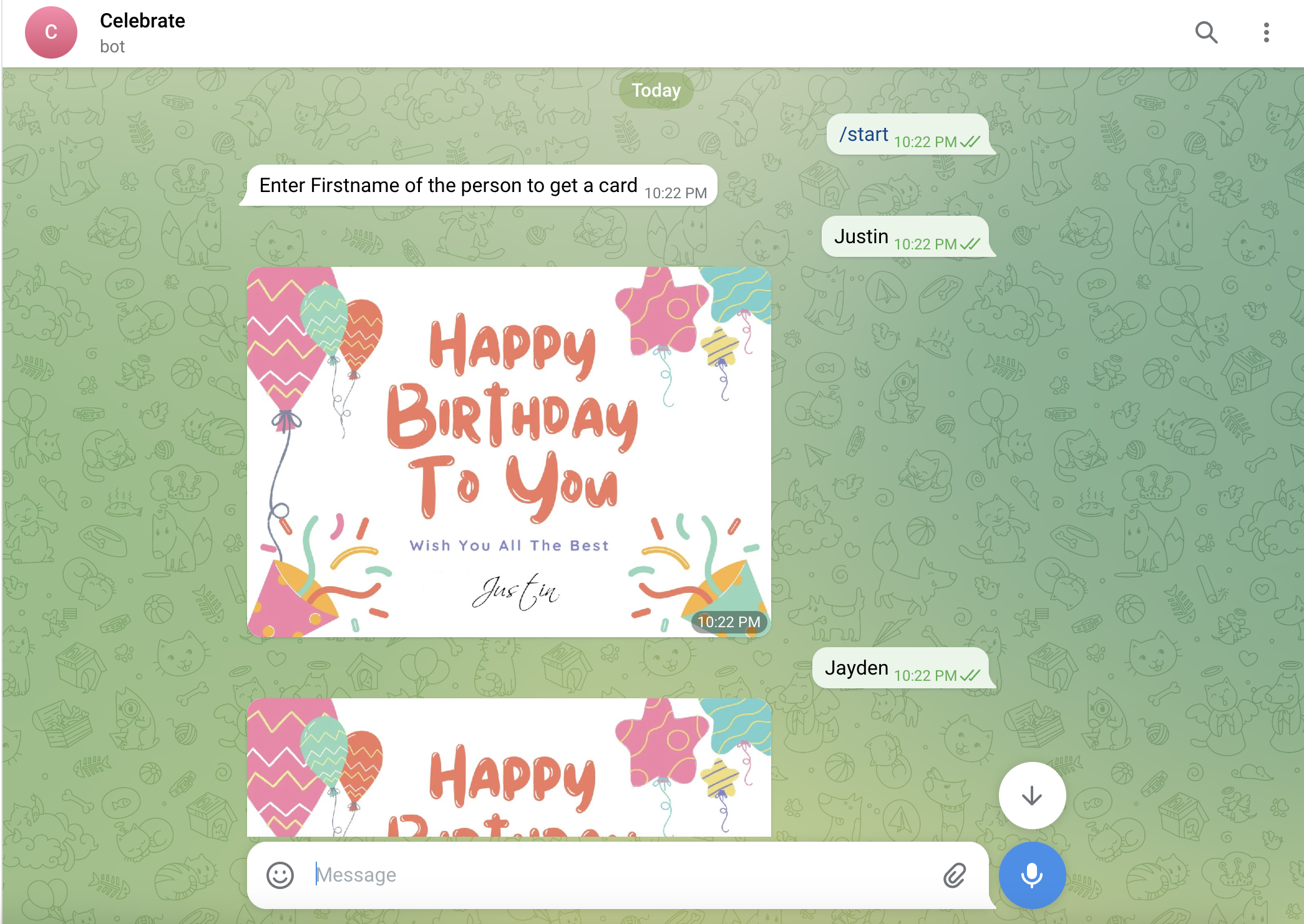 GitHub - JustinBenito/Telegram-Birthday-Bot: You can now generate a ...