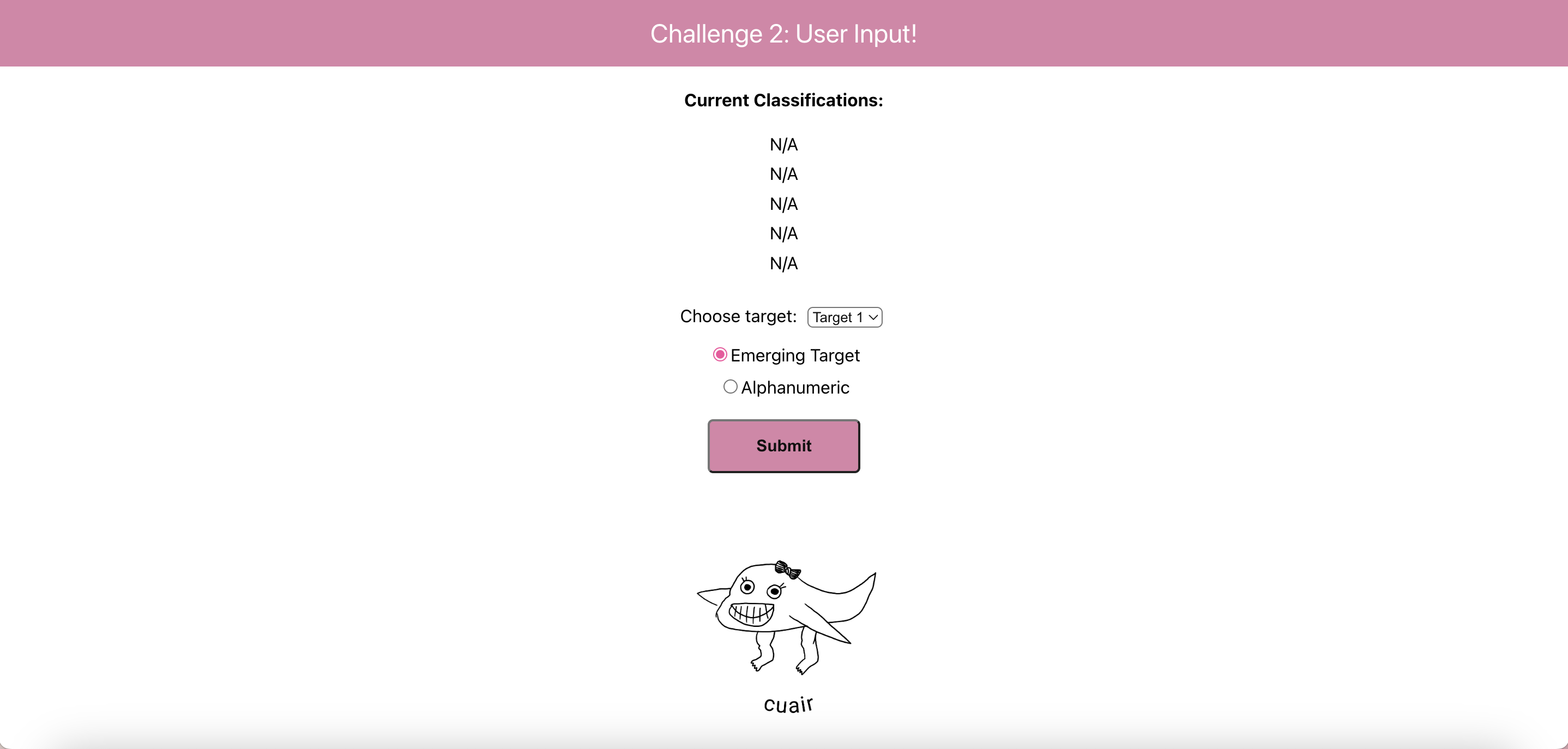 GitHub - sophiaawang/challenge-2-react: Target Classification Site (for onboarding - sends and ...