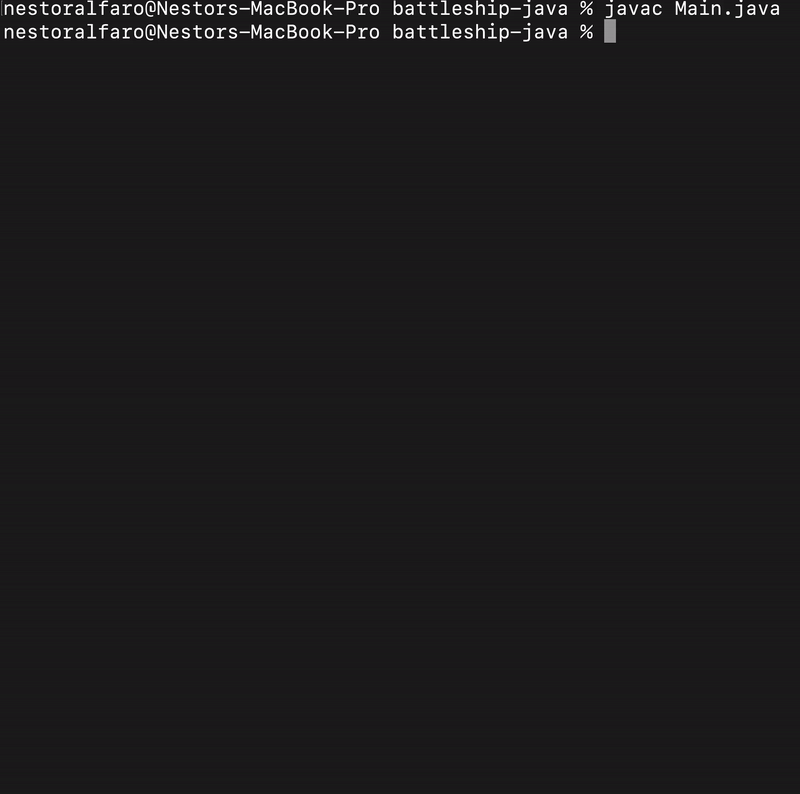 Github Nestoralfarobattleship Java Battleship Game Written With An Oop Approach In Java