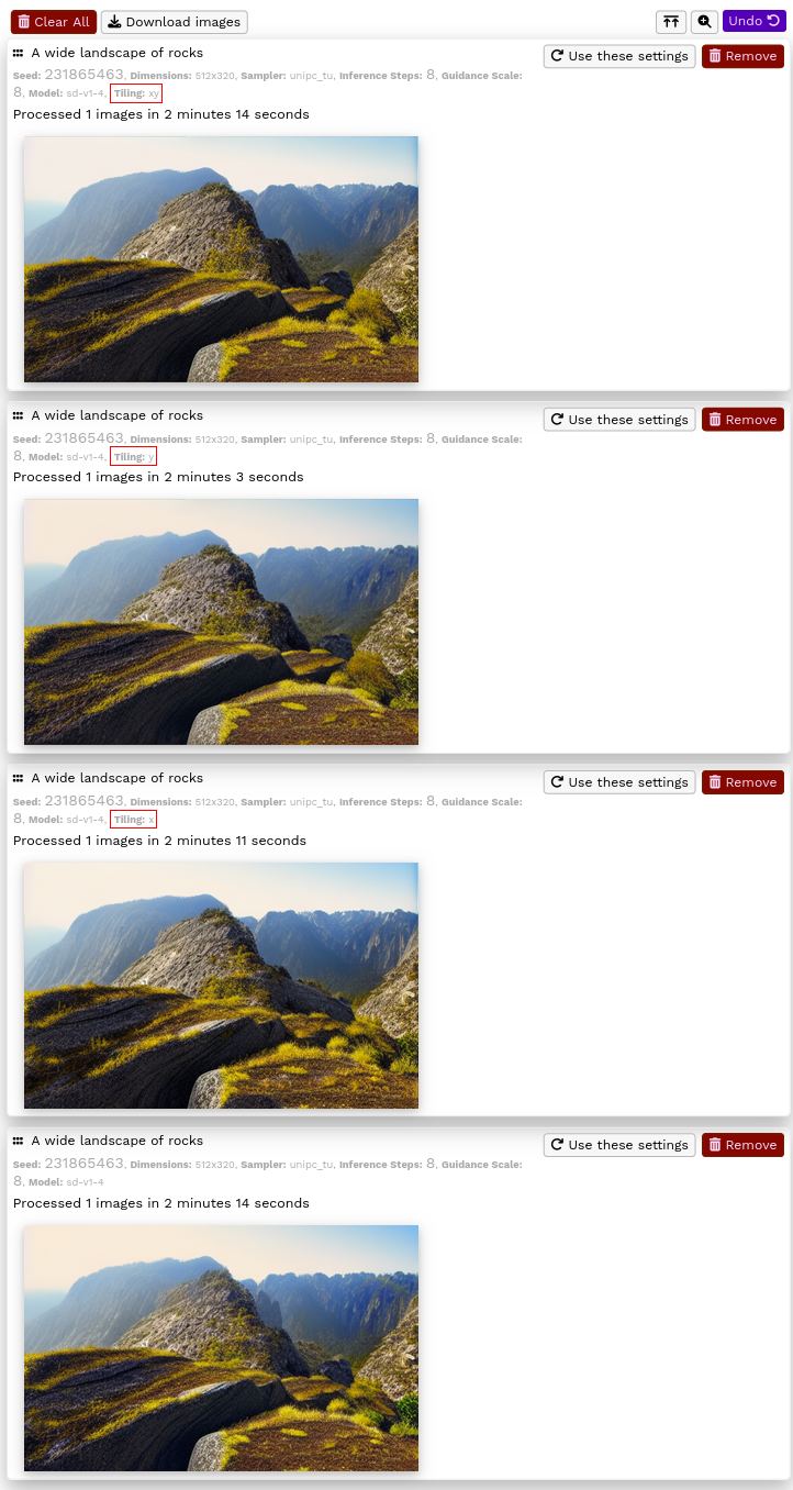 Seamless Tiling seems to never work · Issue #1479 · easydiffusion/easydiffusion · GitHub