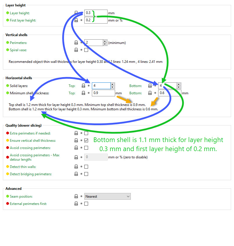 Min bottom shell thickness calculation does not take into account the first layer thickness ...
