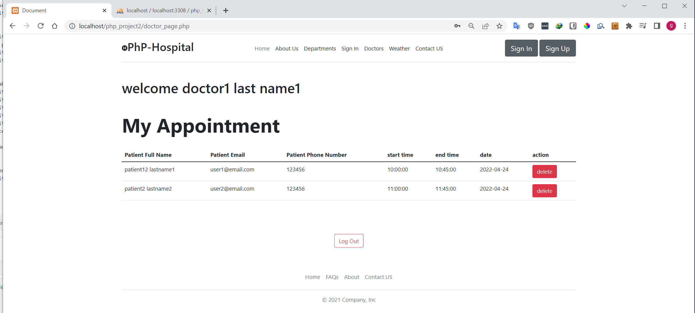 GitHub - gurayD1/Hospital_php_web_application