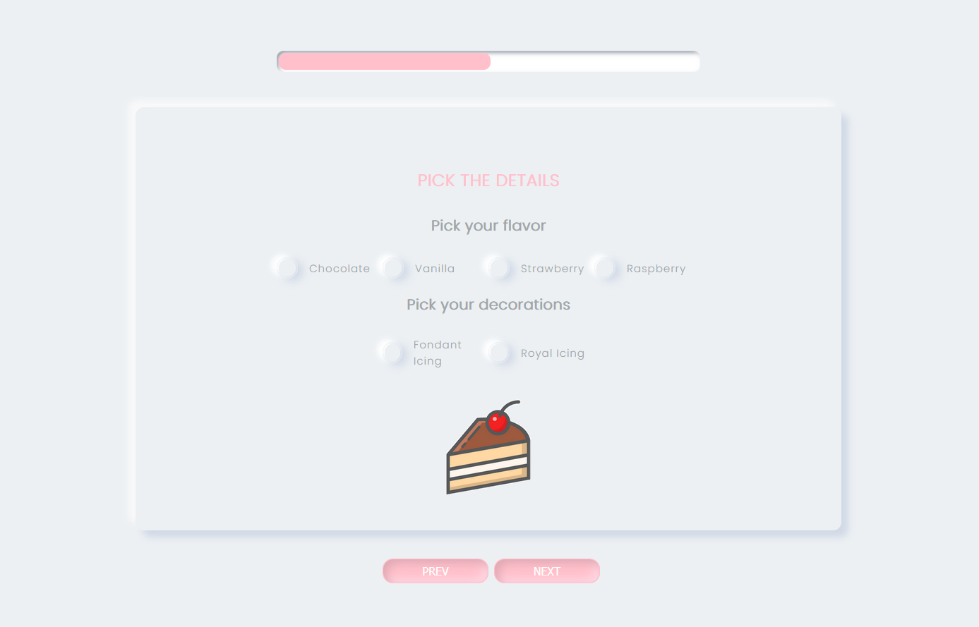 GitHub - magdanolde/Neumorphic-Form: Page of a pastry shop, where a client can order a ...