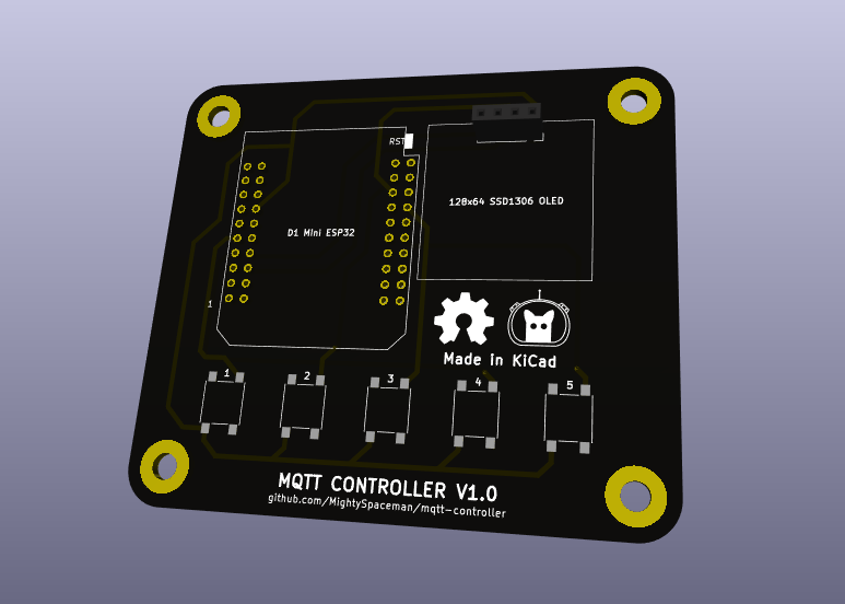 GitHub - MightySpaceman/mqtt-controller: A D1 Mini carrier board for controlling MQTT devices