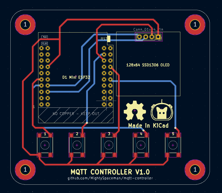 GitHub - MightySpaceman/mqtt-controller: A D1 Mini carrier board for controlling MQTT devices