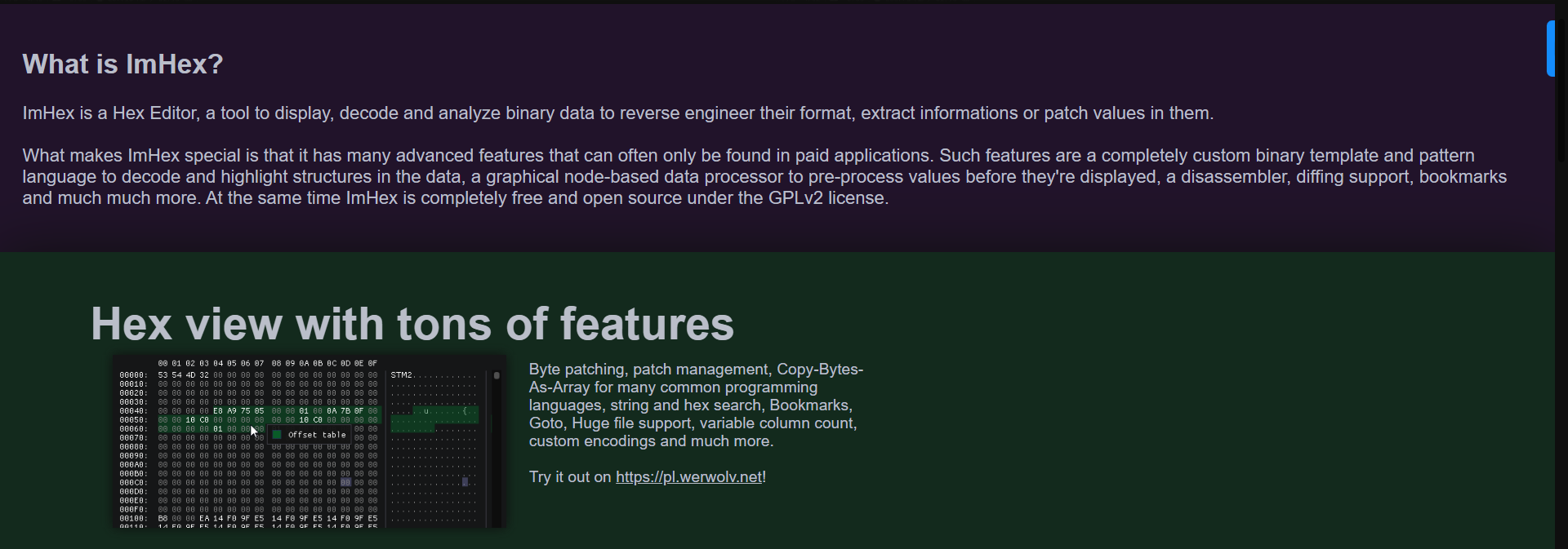 [Feature] Spelling errors in the website · Issue #1139 · WerWolv/ImHex · GitHub