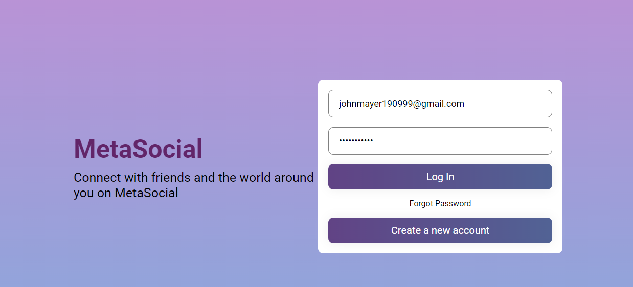 GitHub - punyprogrammer/metasocial: This is a social media application made with React and Node.js