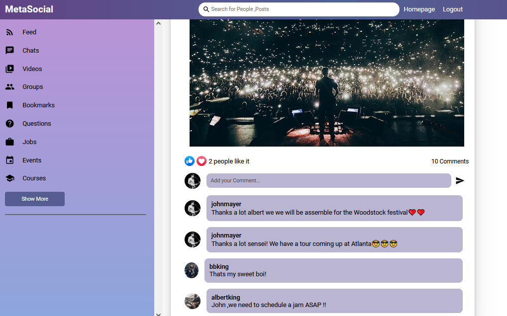 GitHub - punyprogrammer/metasocial: This is a social media application ...