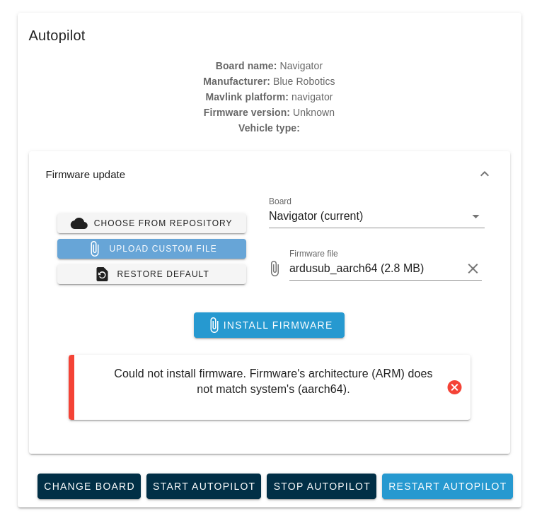 Core Ardupilotmanager Add Support For Aarch64 Ardupilot Binaries On Aarch64 Installs · Issue