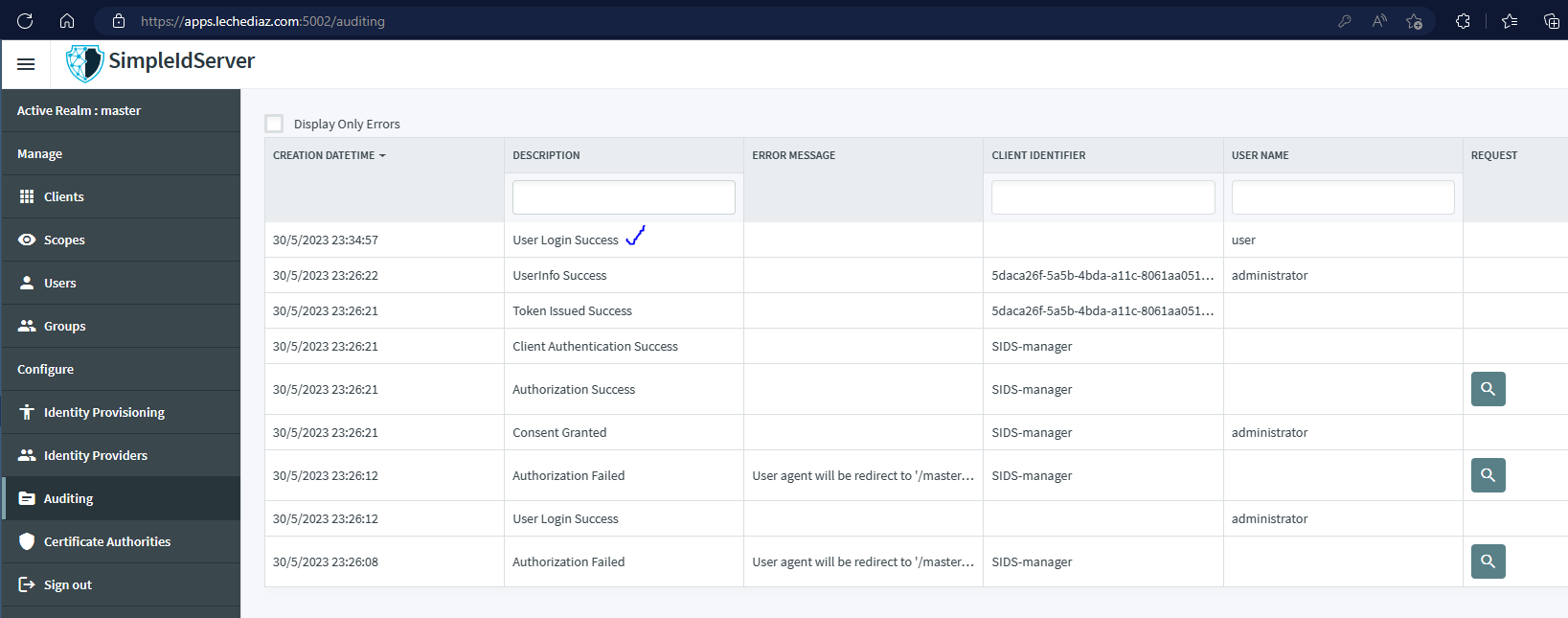 Multiple redirects when logging into simpleidserver manager (or website) deployed with Docker ...