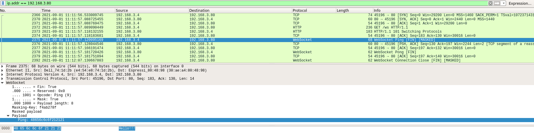 WebSocket Server Control Frames Bug (IDFGH-5785) · Issue #7493 · espressif/esp-idf · GitHub