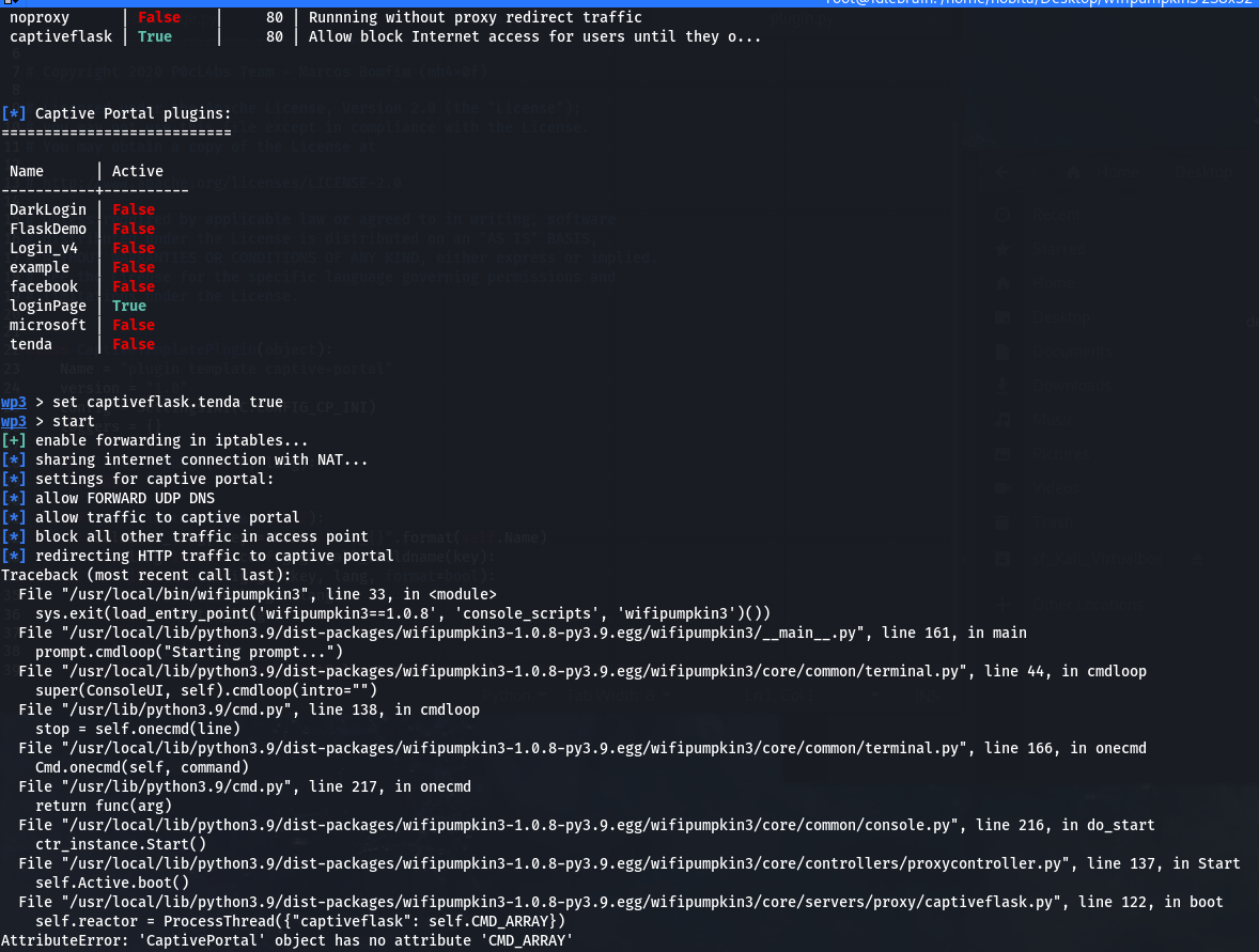 Getting error while running custom login page · Issue #145 · P0cL4bs/wifipumpkin3 · GitHub