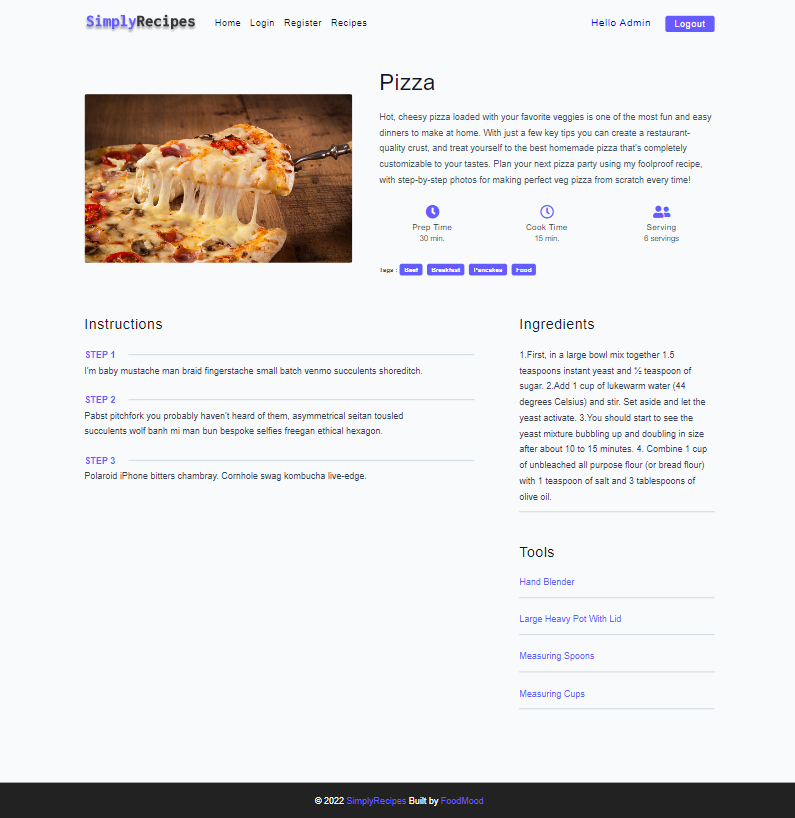GitHub - Shreyamahindrakar/Food-Recipe: This is django food recipe ...