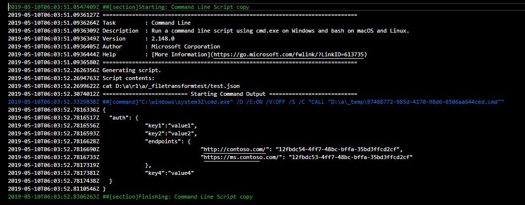 complete set JSON replacement doesn't work · Issue #10347 · microsoft/azure-pipelines-tasks · GitHub