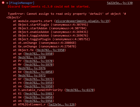 Discord Experiments plugins fails to start. · Issue #175 · Inve1951 ...